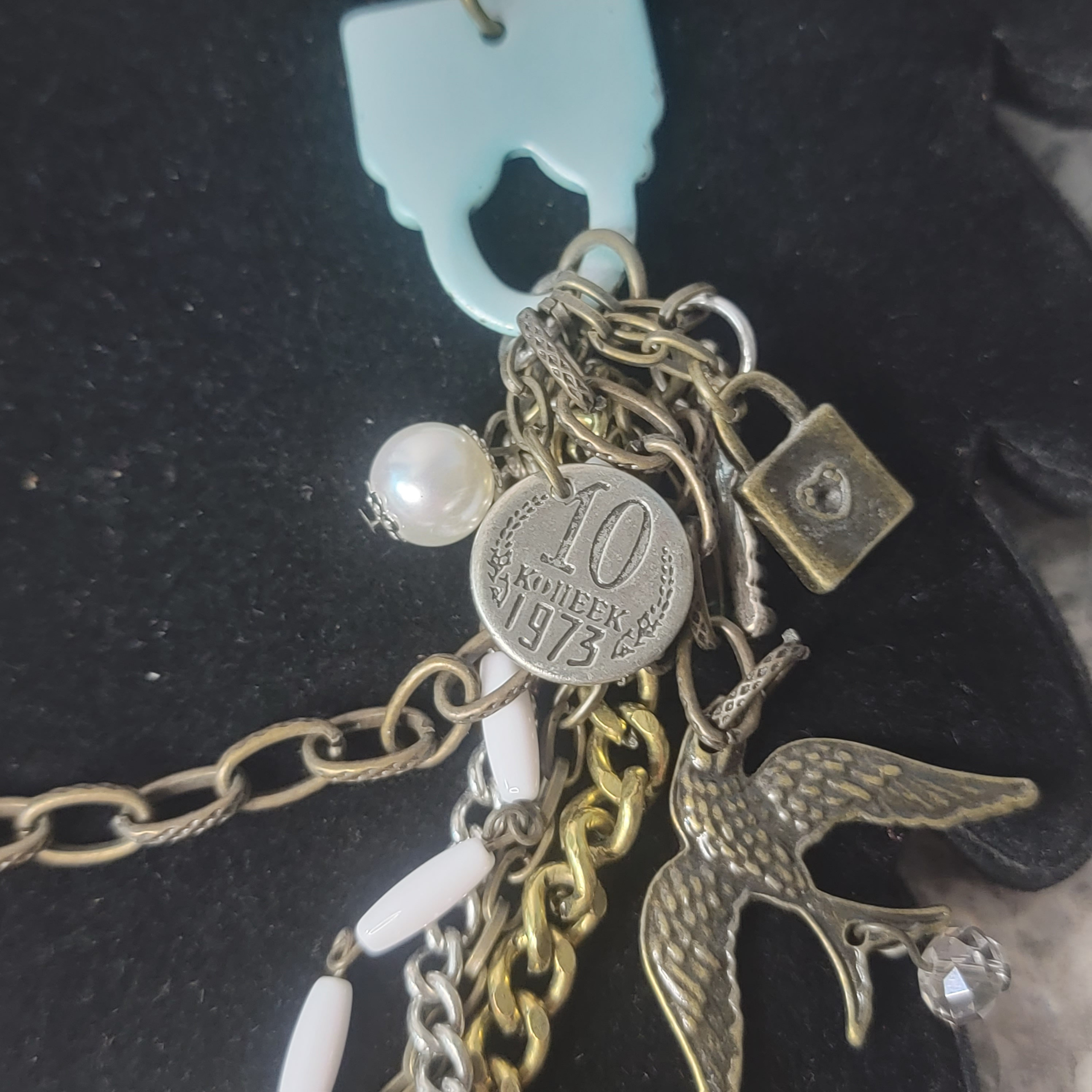 Vintage Inspired Plunder Designs Chain Link Charm Necklace - Etsy