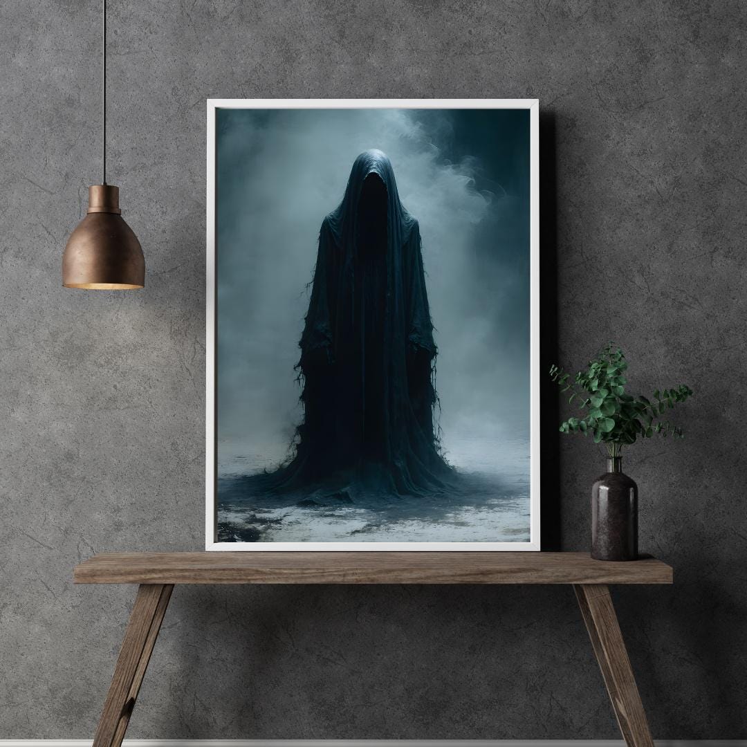 Veil of Silence – Veiled Figure in the Cold Fog | Digital Download ...