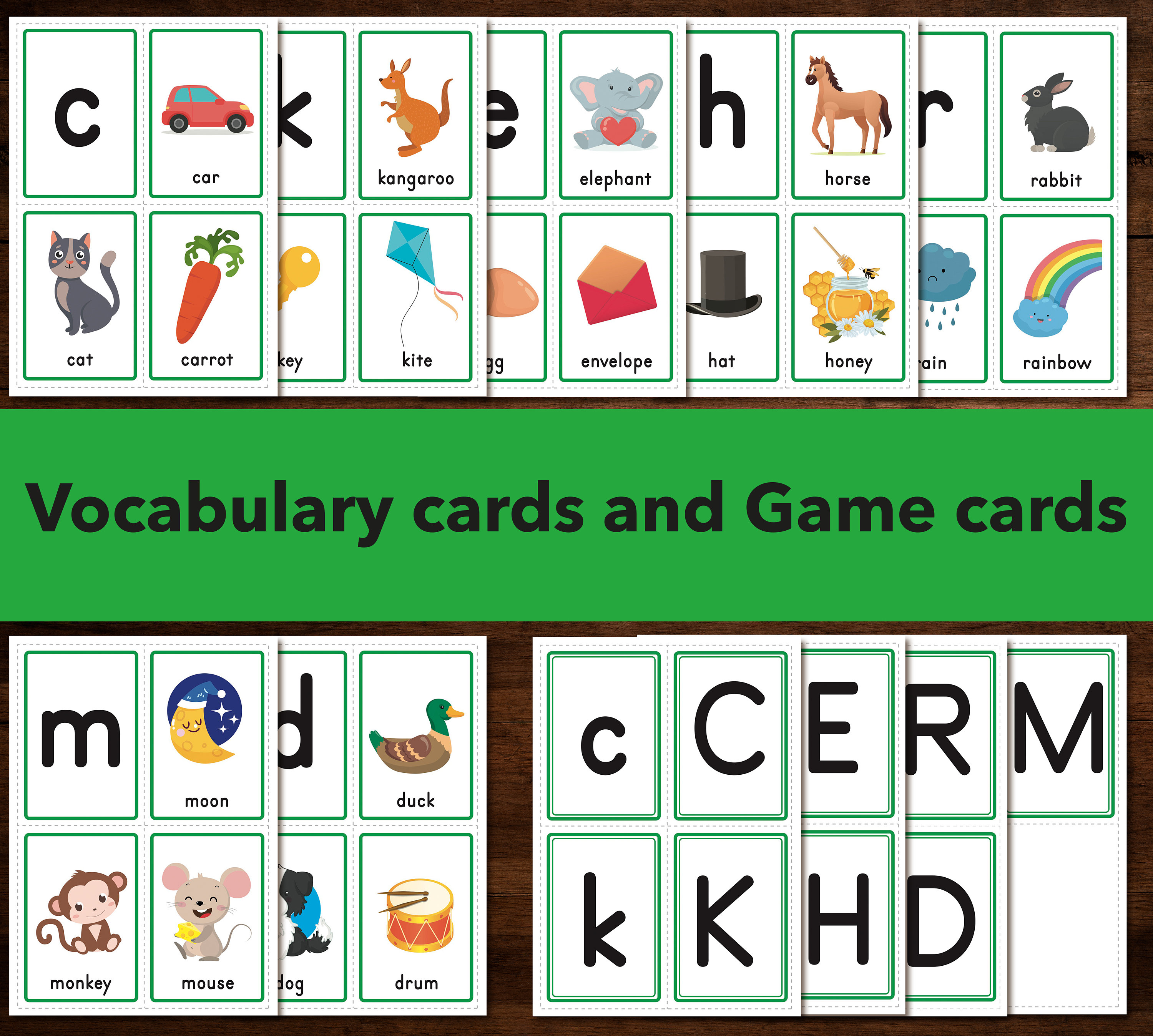 PHONICS BUNDLE Printable for Jolly Phonics Group 2 Alphabet Flashcards ...
