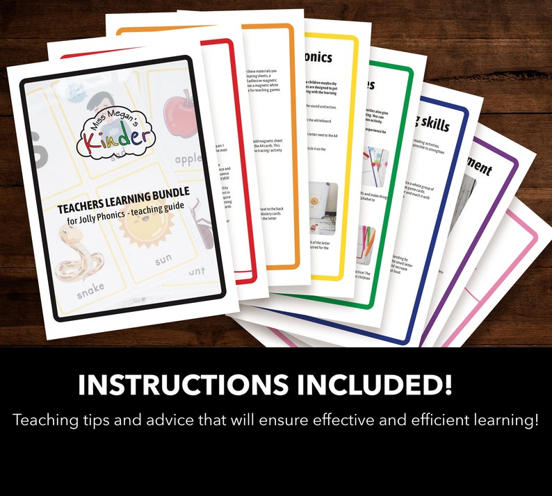 PHONICS BUNDLE Printable for Jolly Phonics Group 2 Alphabet Flashcards ...