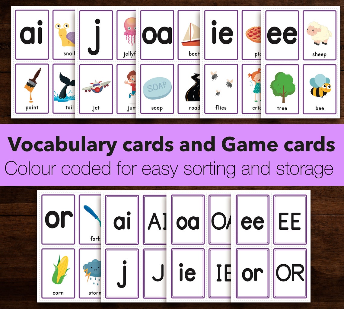 PHONICS BUNDLE Printable for Jolly Phonics Group 4 Alphabet - Etsy