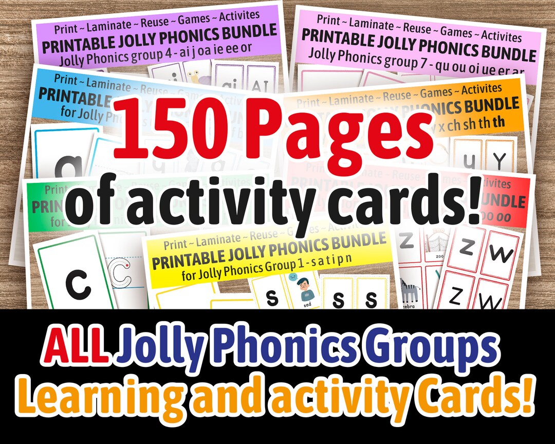 MEGA BUNDLE Jolly Phonics Activity Cards Alphabet - Etsy