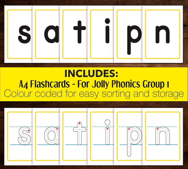 PHONICS BUNDLE Printable for Jolly Phonics Group 1 | Alphabet ...