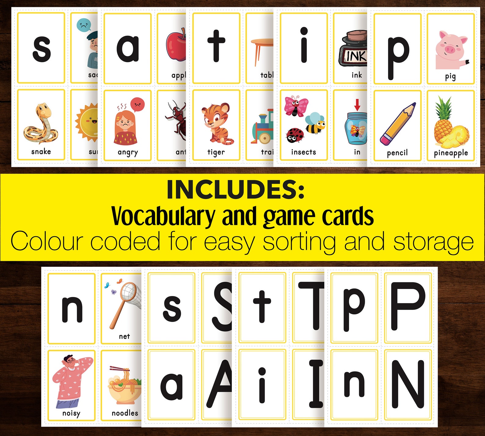 PHONICS BUNDLE Printable for Jolly Phonics Group 1 | Alphabet ...