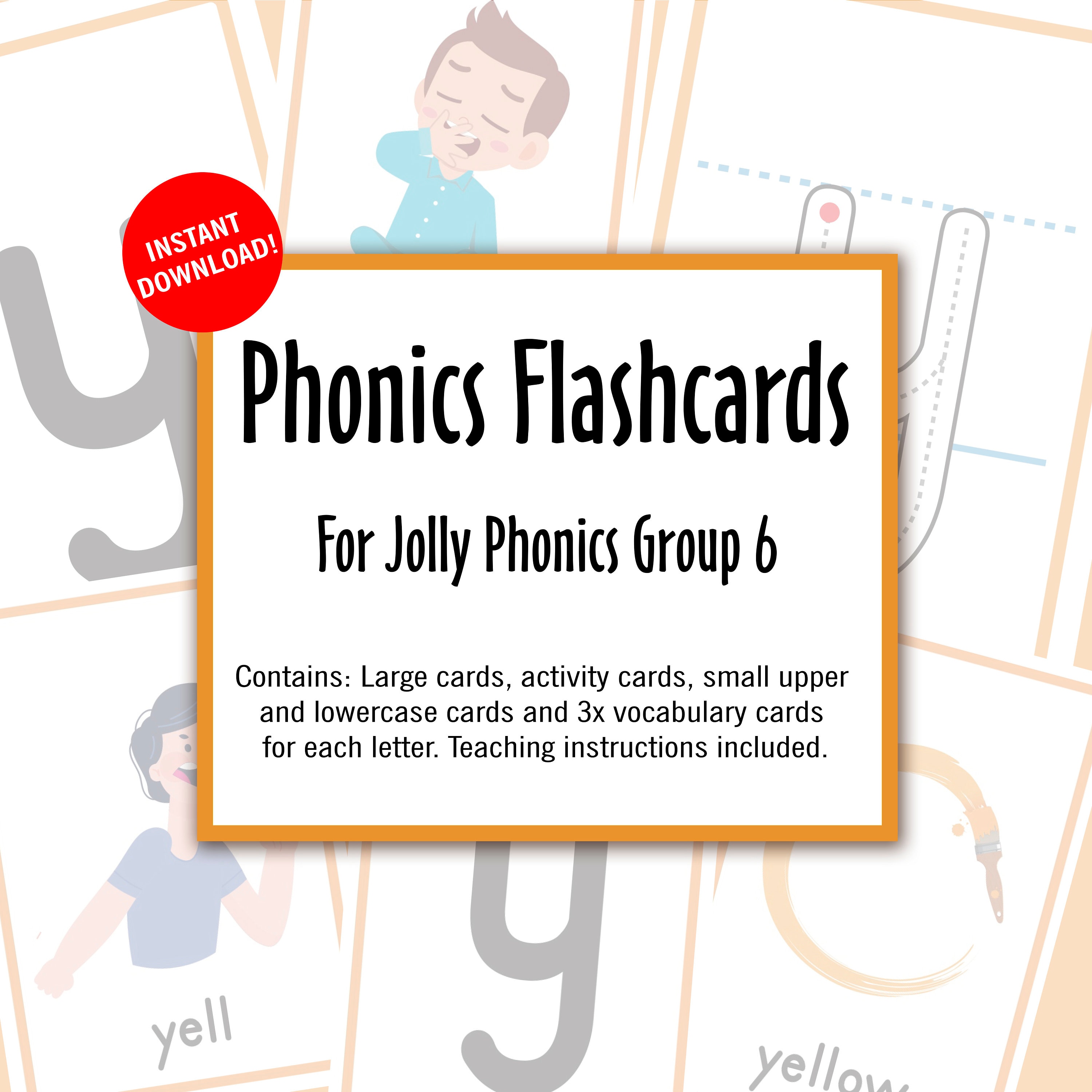 PHONICS BUNDLE Printable for Jolly Phonics Group 6 Alphabet - Etsy