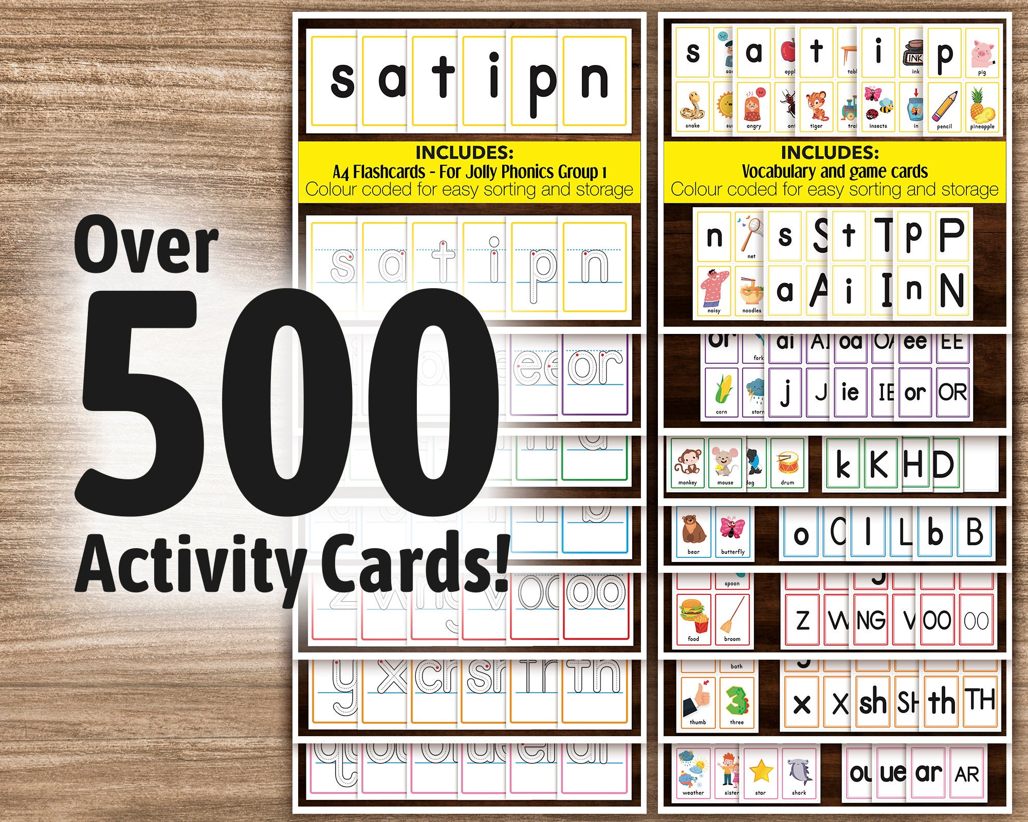 MEGA BUNDLE Jolly Phonics Activity Cards Alphabet - Etsy