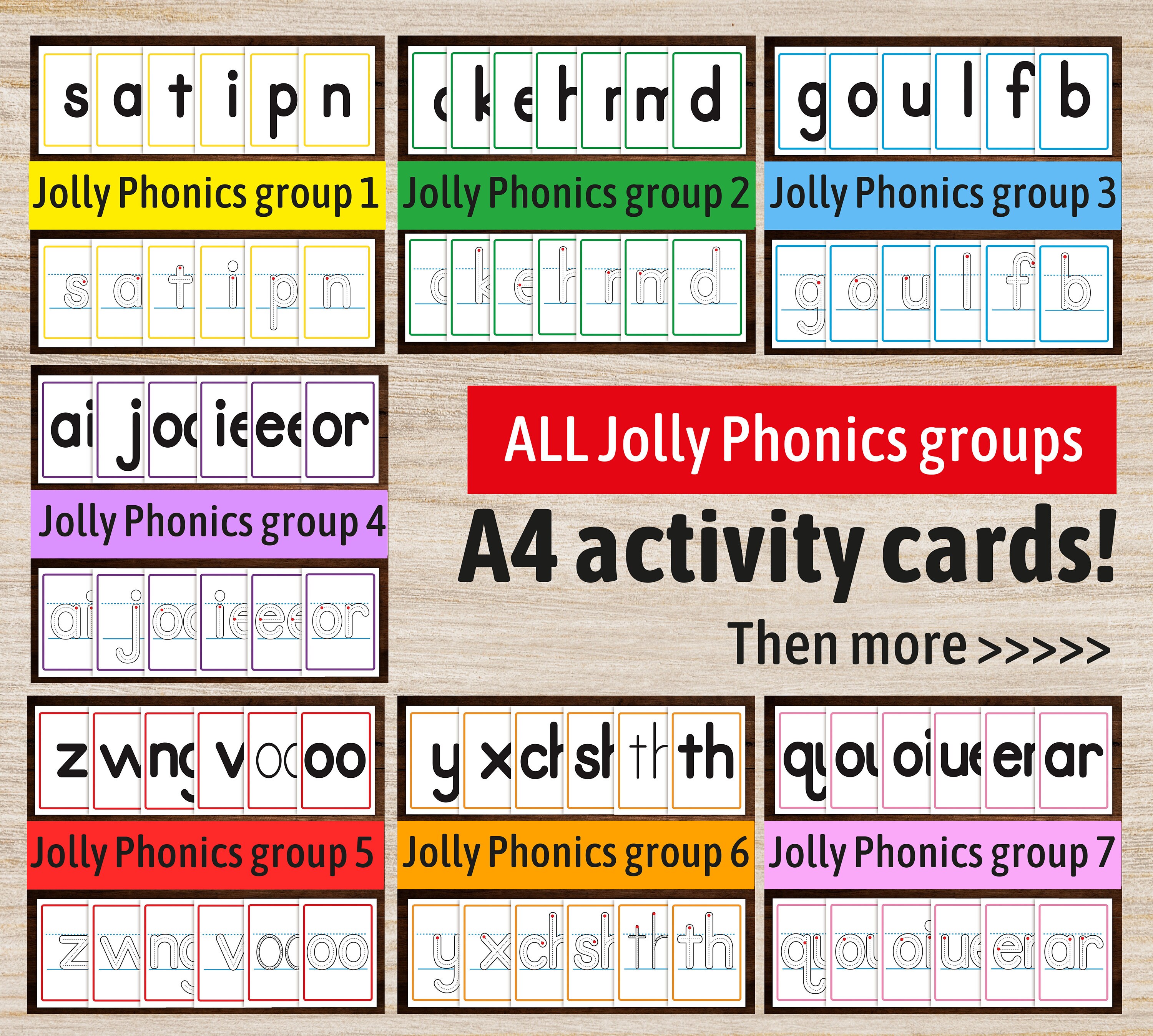 MEGA BUNDLE Jolly Phonics Activity Cards Alphabet - Etsy
