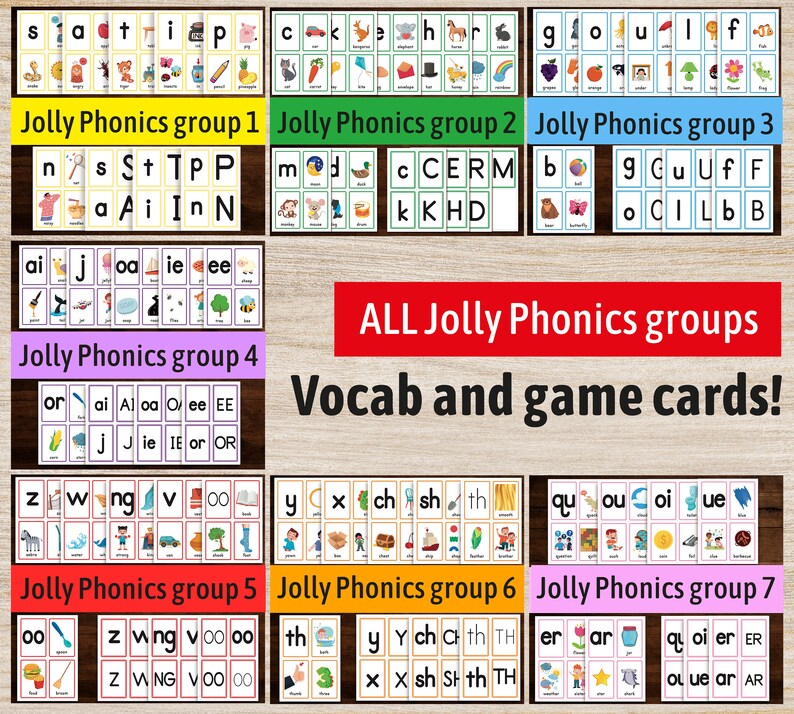 MEGA BUNDLE Jolly Phonics Activity Cards Alphabet - Etsy
