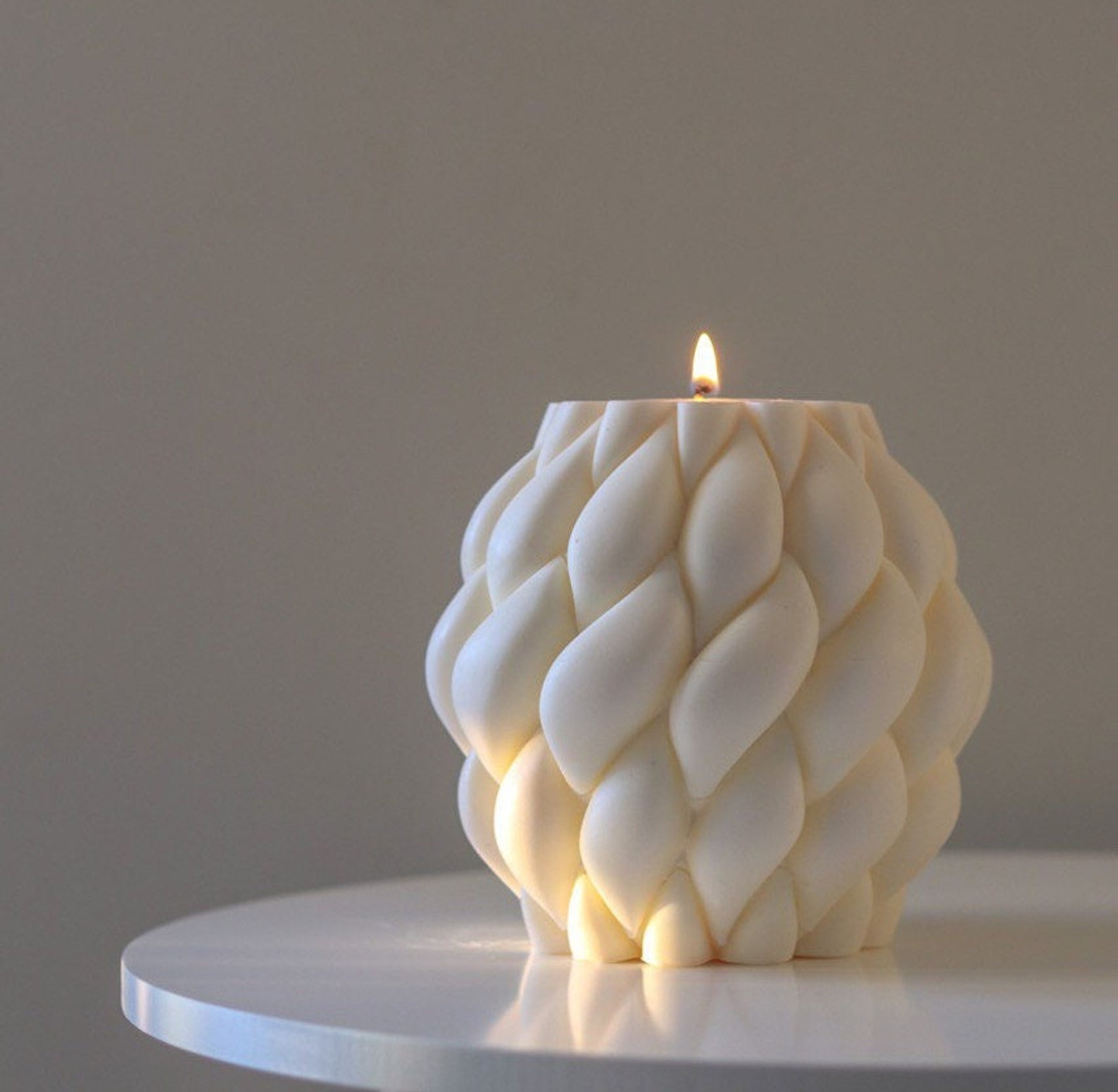 Vela Trenzada , Wedding Gift Candle . Birthday Gift , Cordeles, Tejida ...