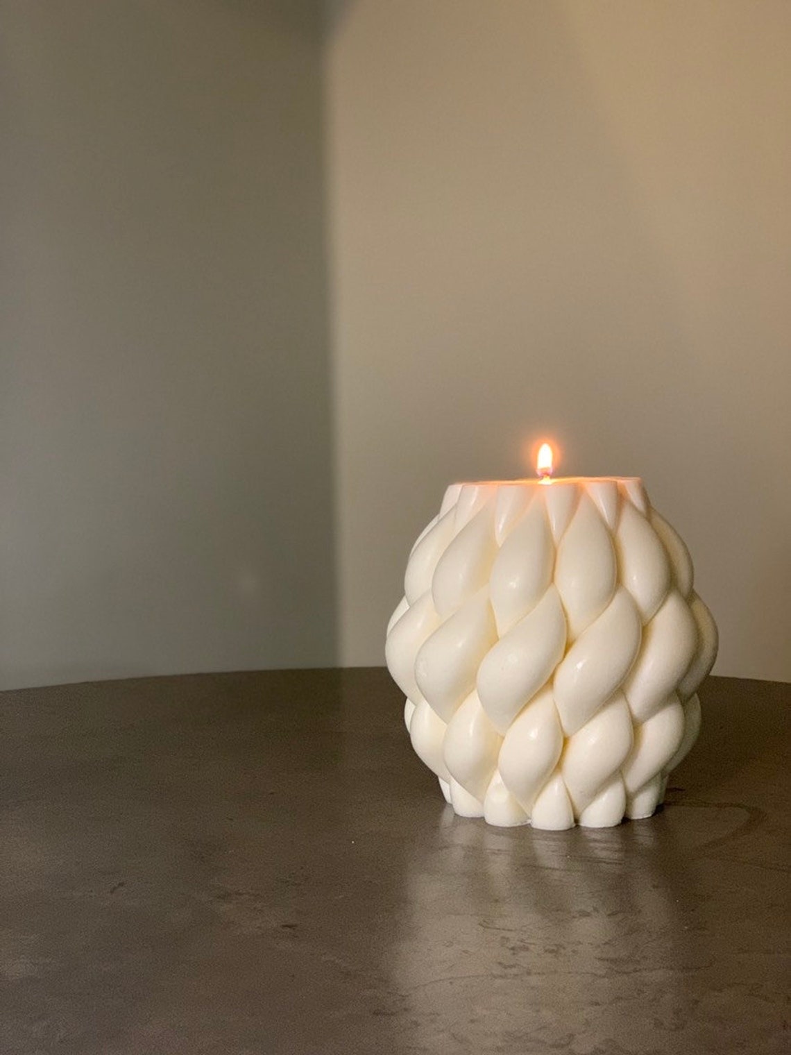 Vela Trenzada , Wedding Gift Candle . Birthday Gift , Cordeles, Tejida ...