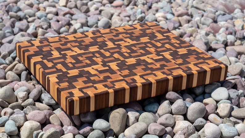 Random End Grain Cutting Board - Etsy
