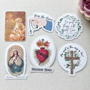 Lot of 12 Catholic Sticker Bundle Matte Vinyl Water Resistant ...