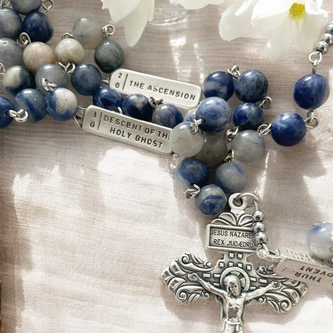 Handmade Rosary With Mysteries of the Rosary Beads - Etsy