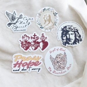 Lot of 12 Catholic Sticker Bundle Matte Vinyl Water Resistant ...