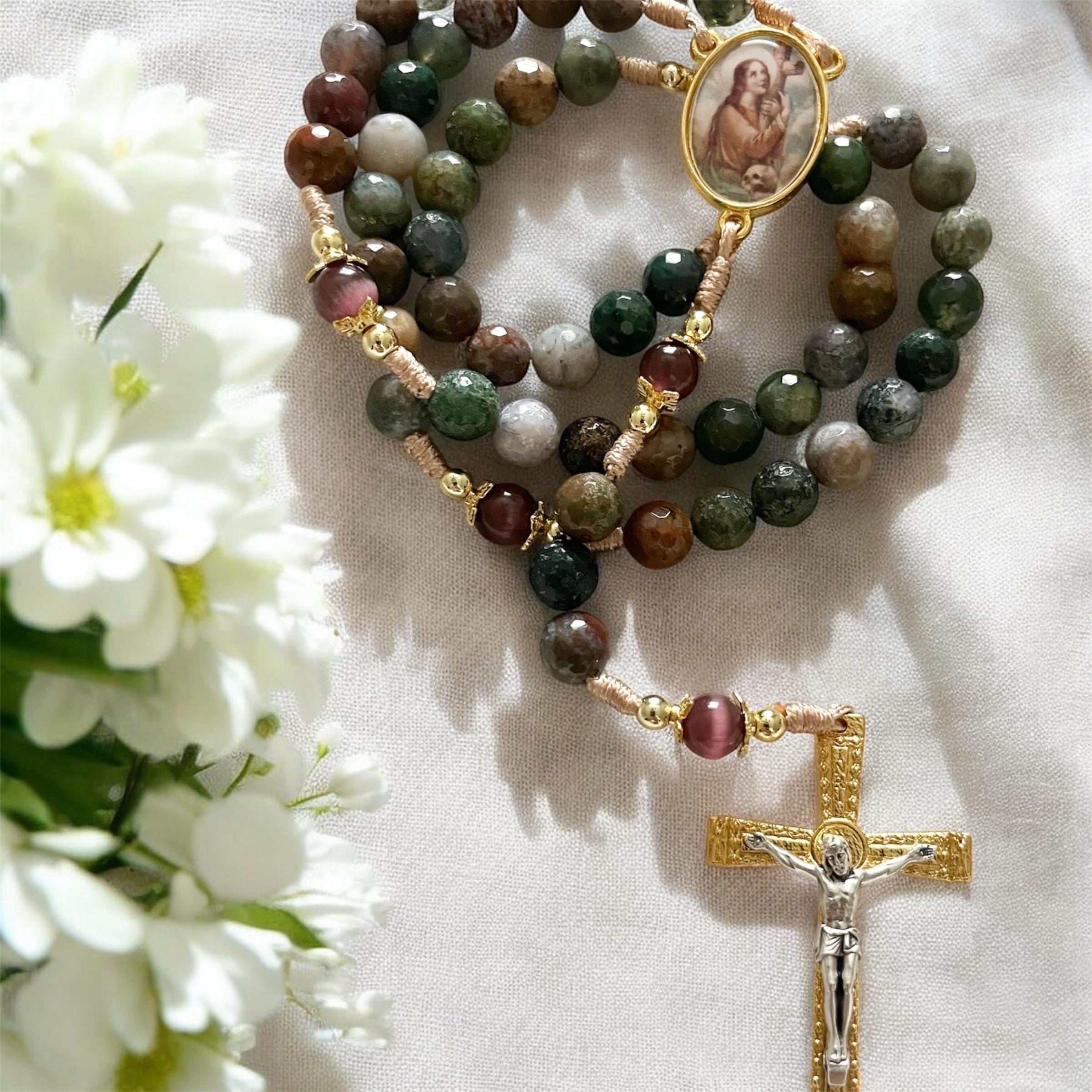 Saint Mary Magdalene Rosary- Memento Mori Catholic Gift - Jesus Mary ...