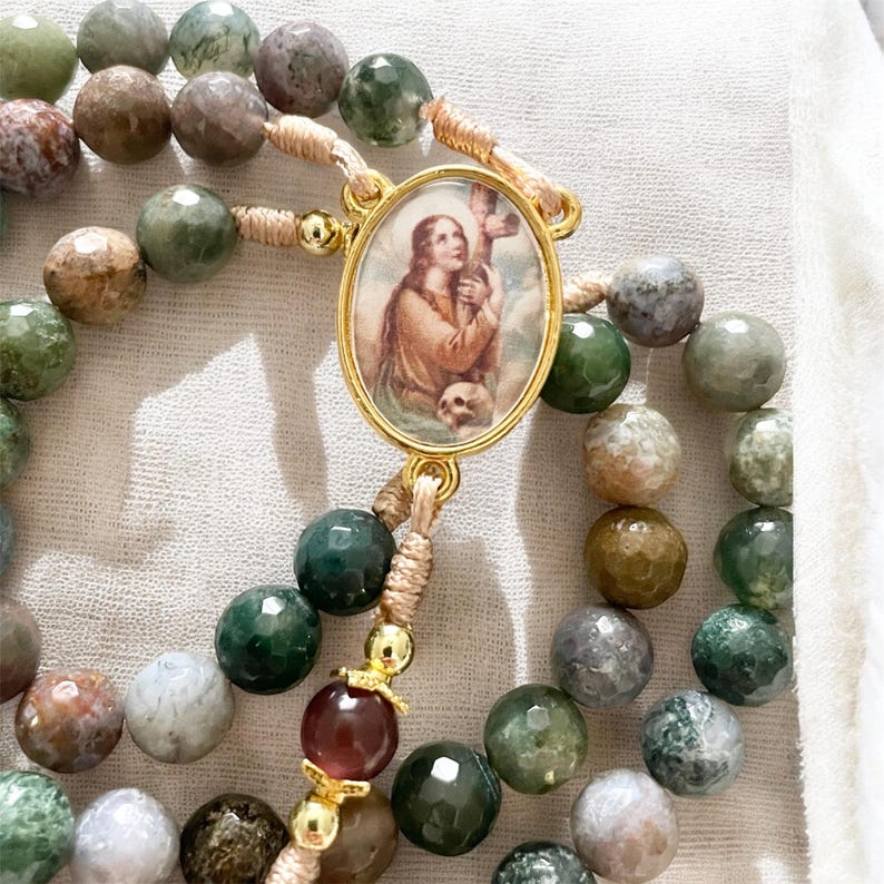 Saint Mary Magdalene Rosary- Memento Mori Catholic Gift - Jesus Mary ...