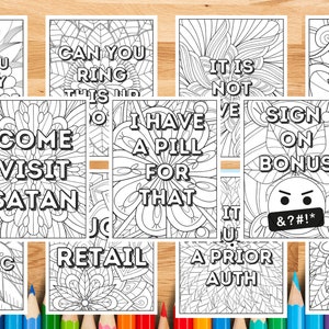 Pharmacy Quotes Printable Adult Coloring Pages | Instant Download - Etsy
