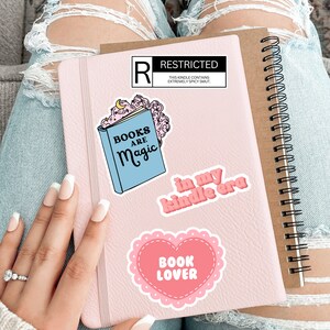 In My Kindle Era Pink Sticker, Bookish Sticker, Cute Book Sticker ...