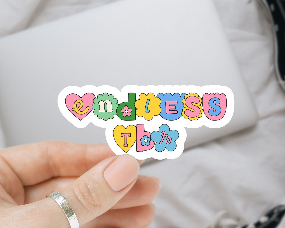 Cute Pastel Endless TBR Sticker, Bookish Sticker, Booktok Sticker ...