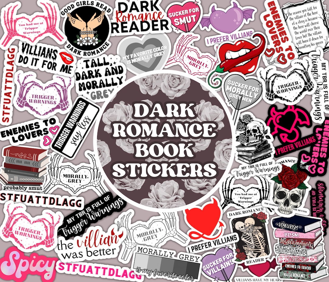 40+ Digital Dark Romance Reader Stickers, Printable Dark Romance ...