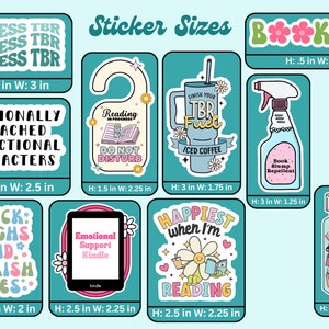 Bookish Sticker Bundle, 10 Piece Sticker Bundle, Booktok Stickers ...