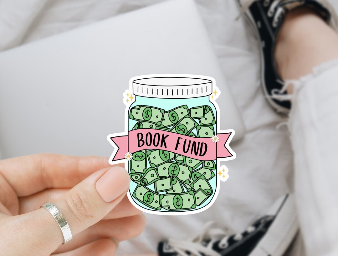 Book Fund Money Jar Sticker, Bookish Sticker, Booktok Sticker, Kindle ...