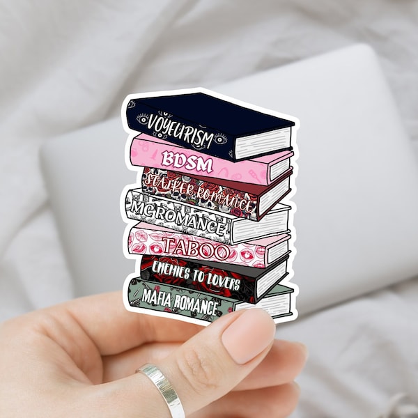 Dark Romance Book Stack Stickers - Etsy