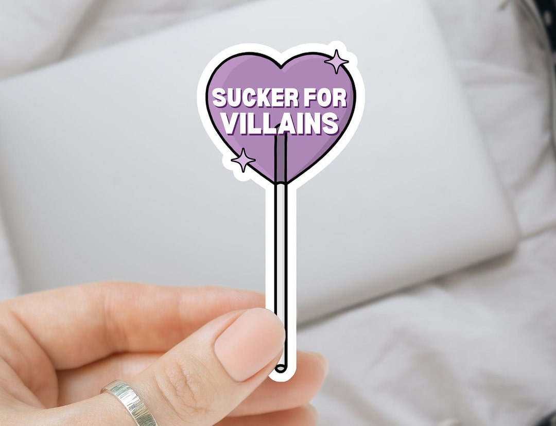 Sucker for Villains Sticker, Booktok Stickers, Bookish Sticker, Dark ...