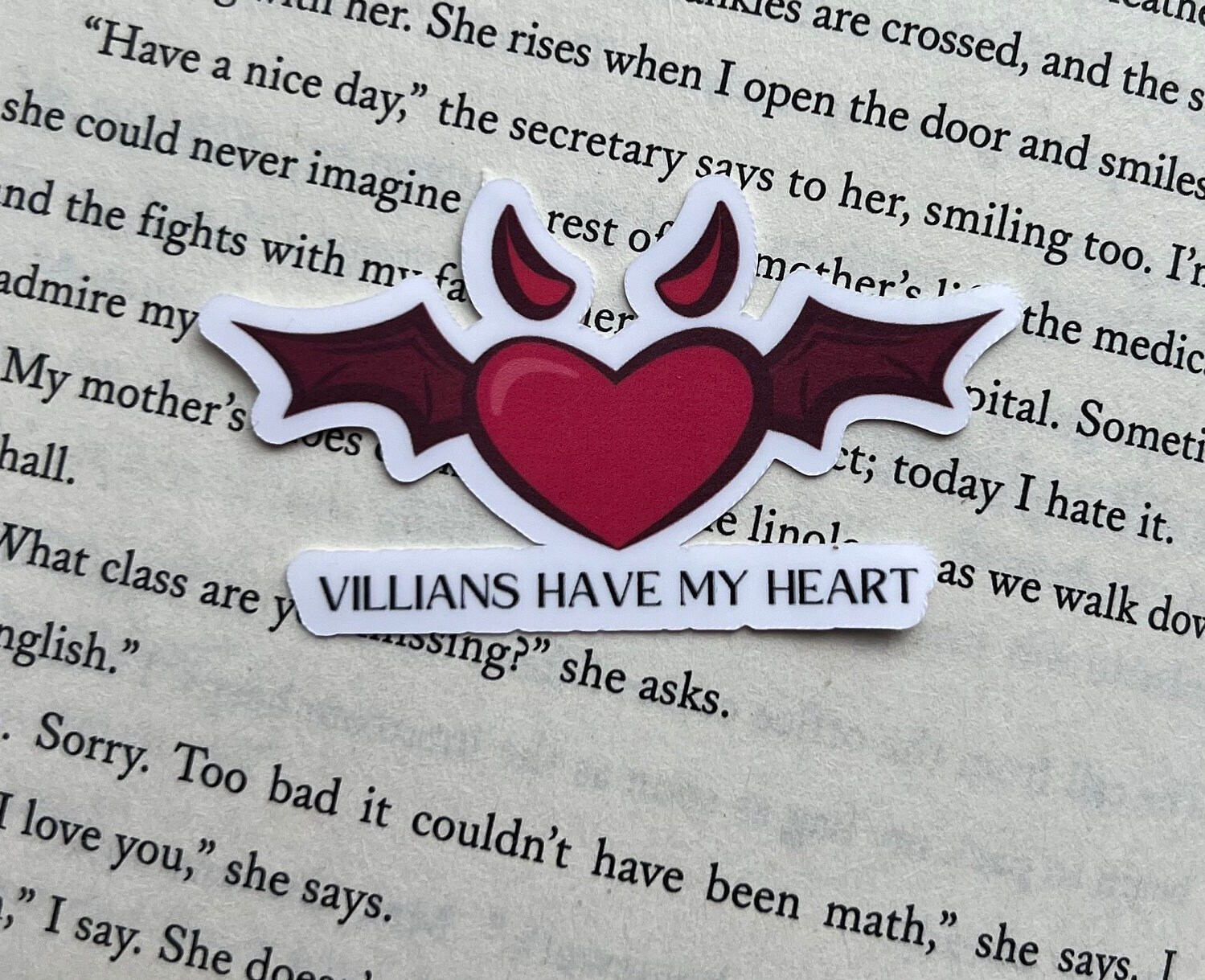 Villains Have My Heart Sticker, Dark Romance Sticker, Booktok Stickers ...
