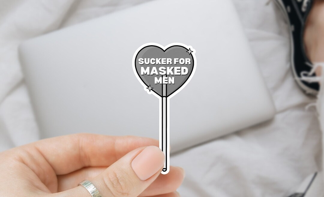 Sucker for Masked Men Sticker, Booktok Stickers, Bookish Sticker, Dark ...