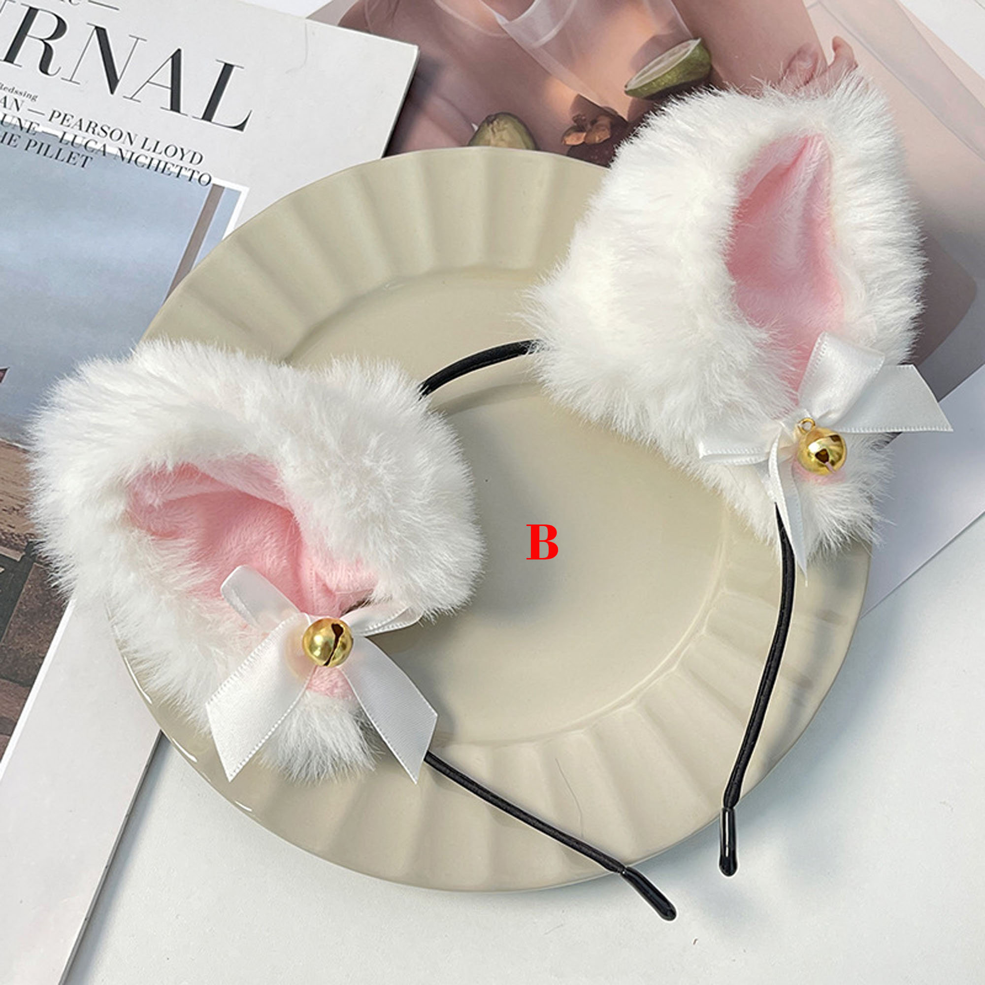 Anime Three-dimensional Cat Ear Head Hanging, Plush Cat Ear Bell ...