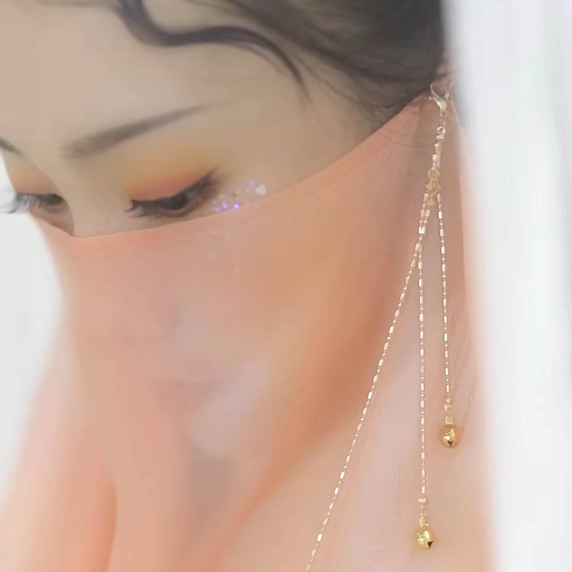 Belly Dance Veil,fairy Tassel Veil, Masquerade Face Cover,hanfu Face ...
