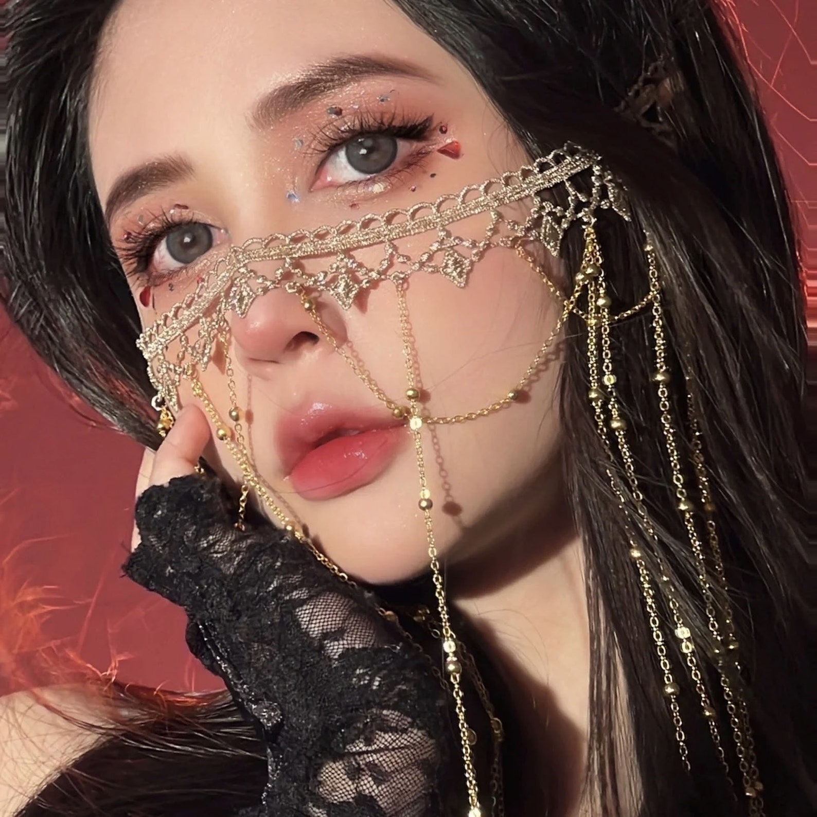 Hanfu Veil, Handmade Veil, Face-covering Veil, Face-covering Tassels ...