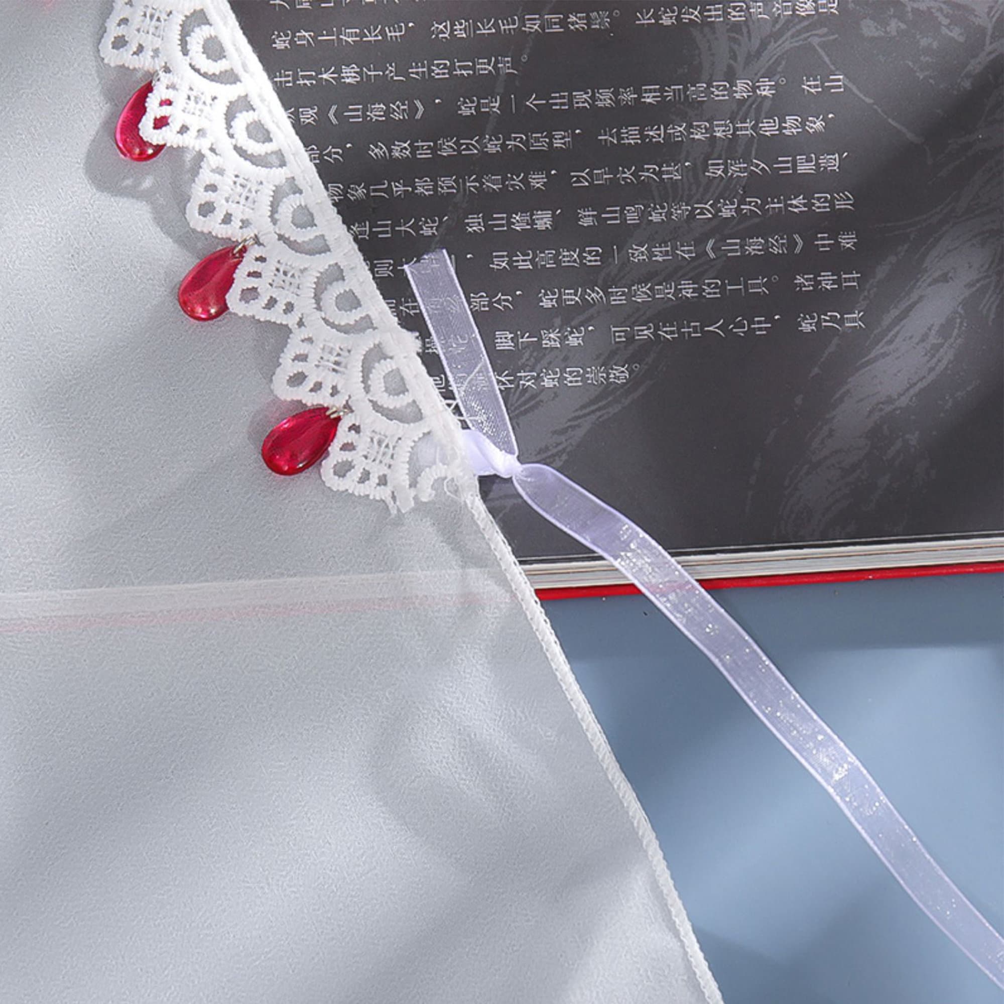 Elf Costume White Veil, Belly Dance Veil, White Veil, Handmade Hanfu ...