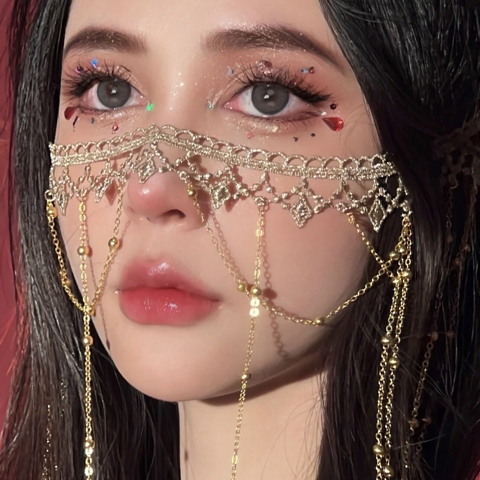 Hanfu Veil, Handmade Veil, Face-covering Veil, Face-covering Tassels ...