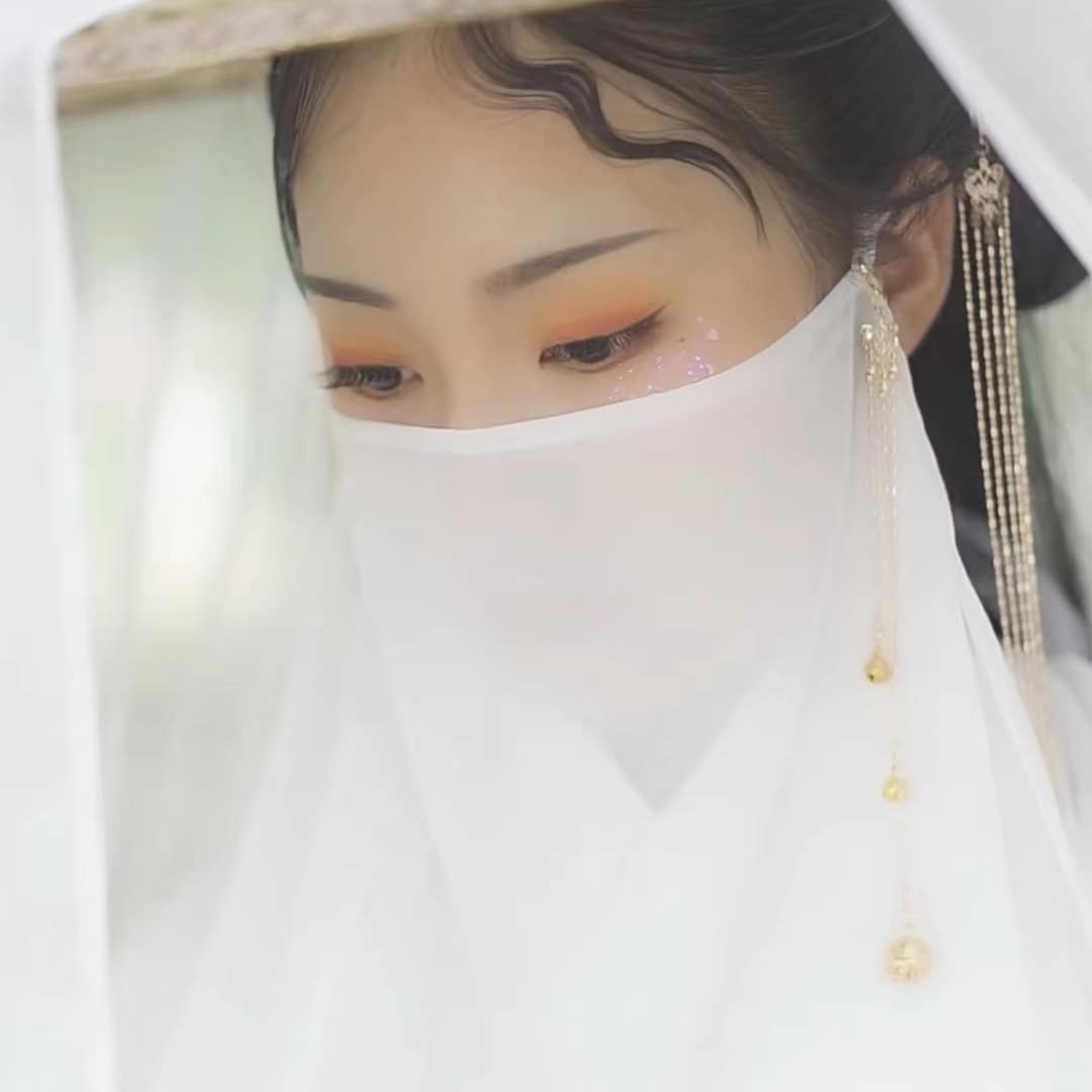 Belly Dance Veil,fairy Tassel Veil, Masquerade Face Cover,hanfu Face ...