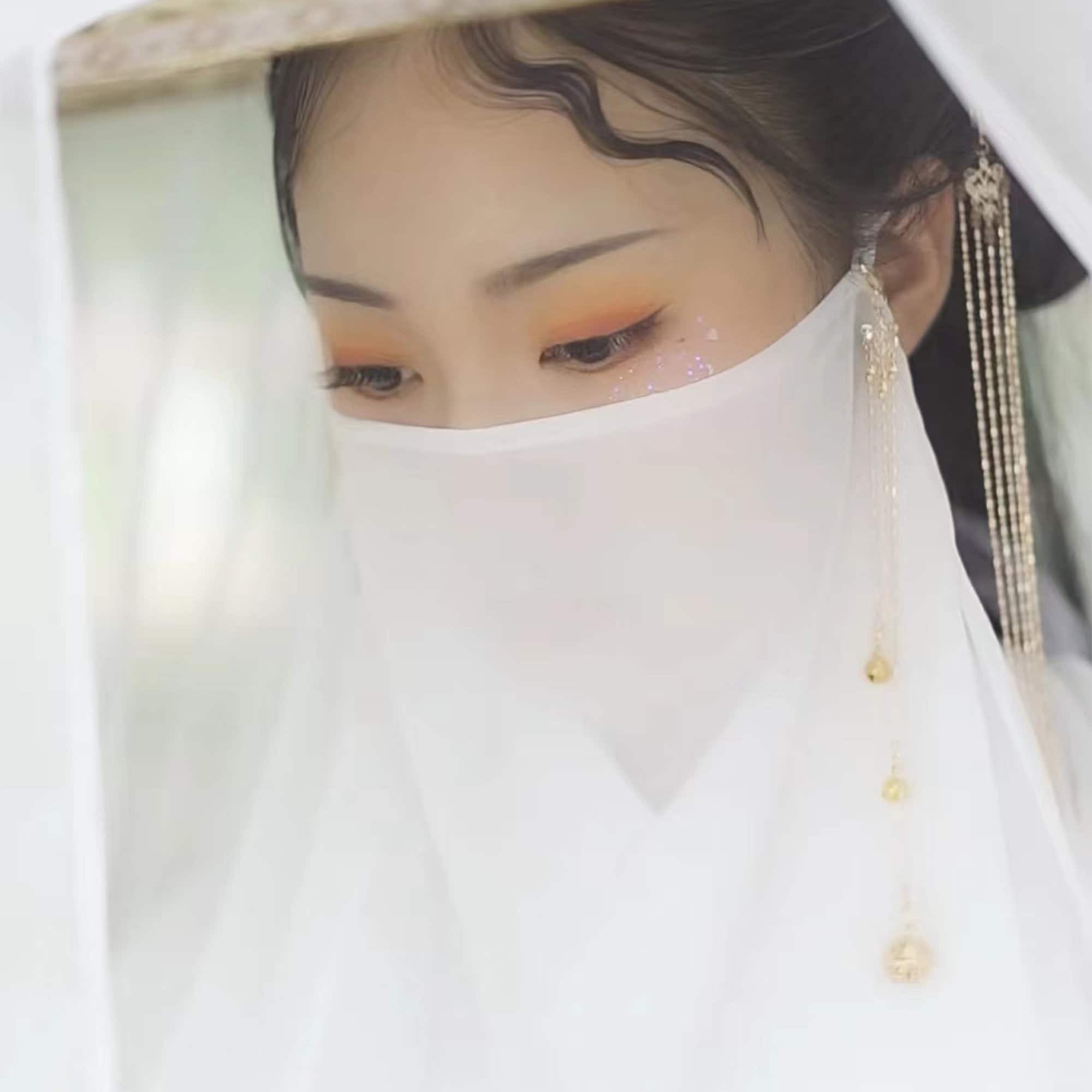 Belly Dance Veil,fairy Tassel Veil, Masquerade Face Cover,hanfu Face ...