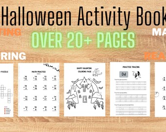 Printable Preschool Halloween Worksheet Workbook Activity Packet - Etsy