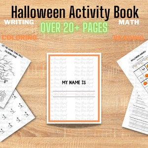 Printable 1st Grade Halloween Worksheet Workbook Activity Packet - Etsy