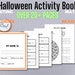 Printable Kindergarten Halloween Worksheet Workbook Activity Packet - Etsy
