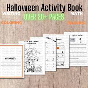 Printable 1st Grade Halloween Worksheet Workbook Activity Packet - Etsy