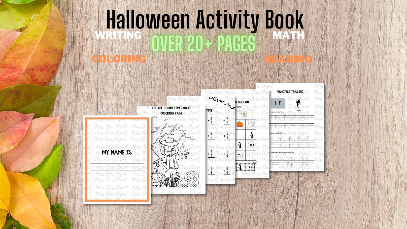 Printable 1st Grade Halloween Worksheet Workbook Activity Packet - Etsy