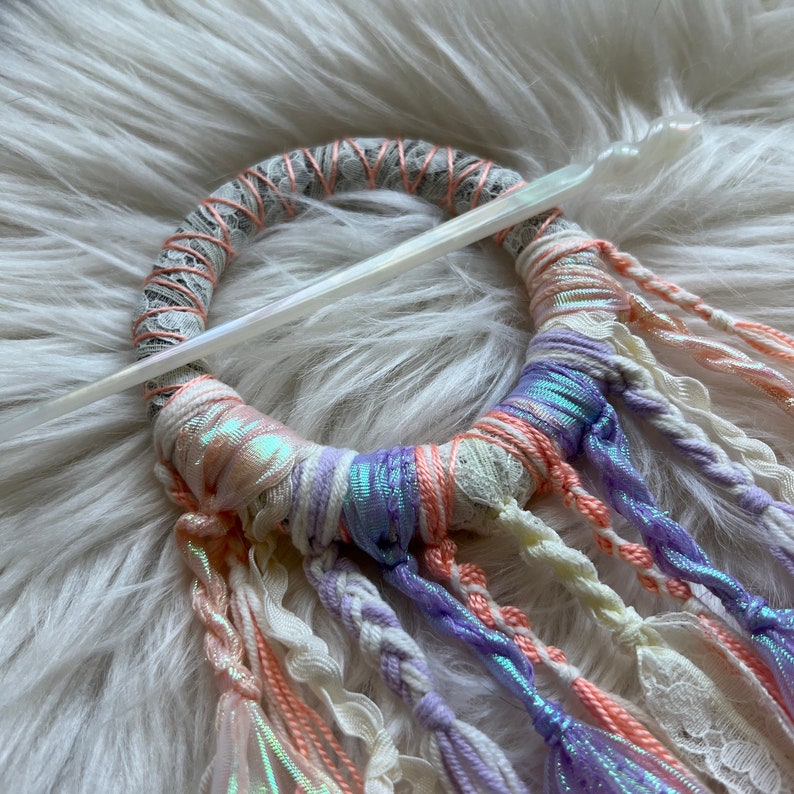 Fantasy Boho Style Dreadlock Hairpin With Feathers and Decorative ...