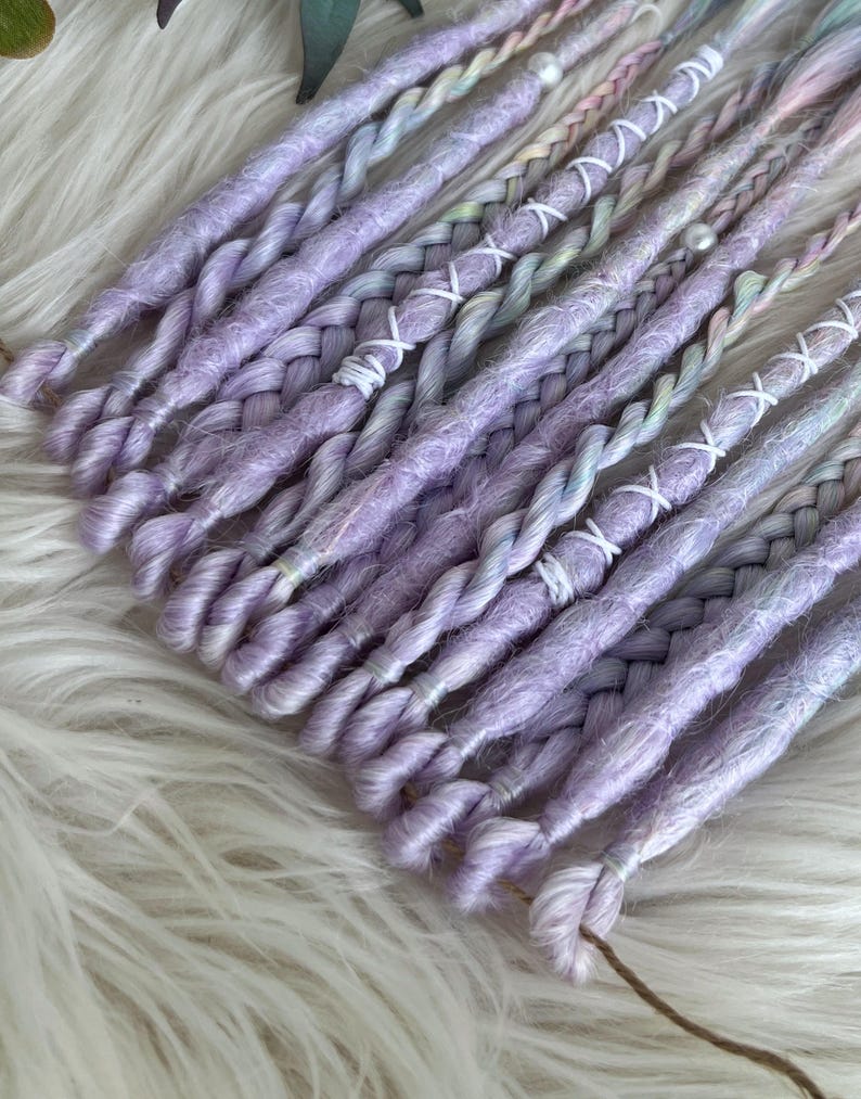 Pastel Rainbow Ombre Dreadlocks: Handmade Kanekalon Fairycore Hairstyle ...
