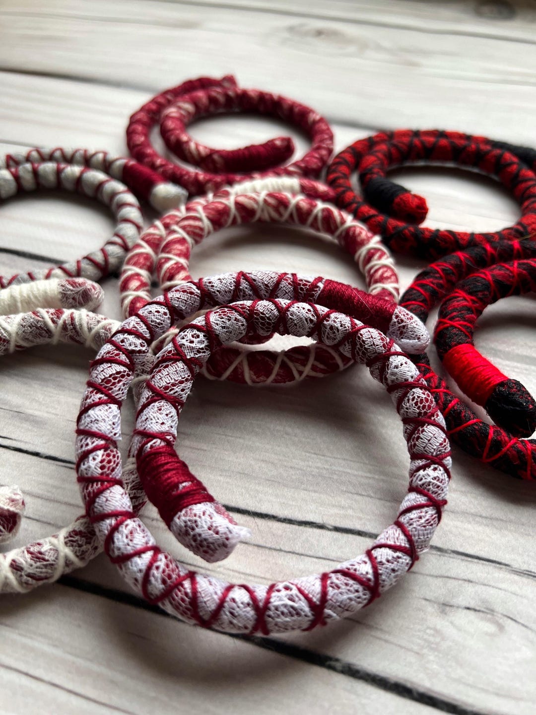 Spiral Bendable Hairpin for Dreadlocks Spiral Wrap in Ruby and Burgundy ...