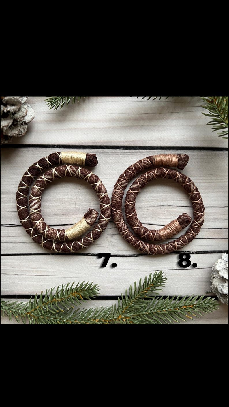 Handmade Wool Dreadlock Hair Wrap: Natural Color Braid Accessory - Etsy