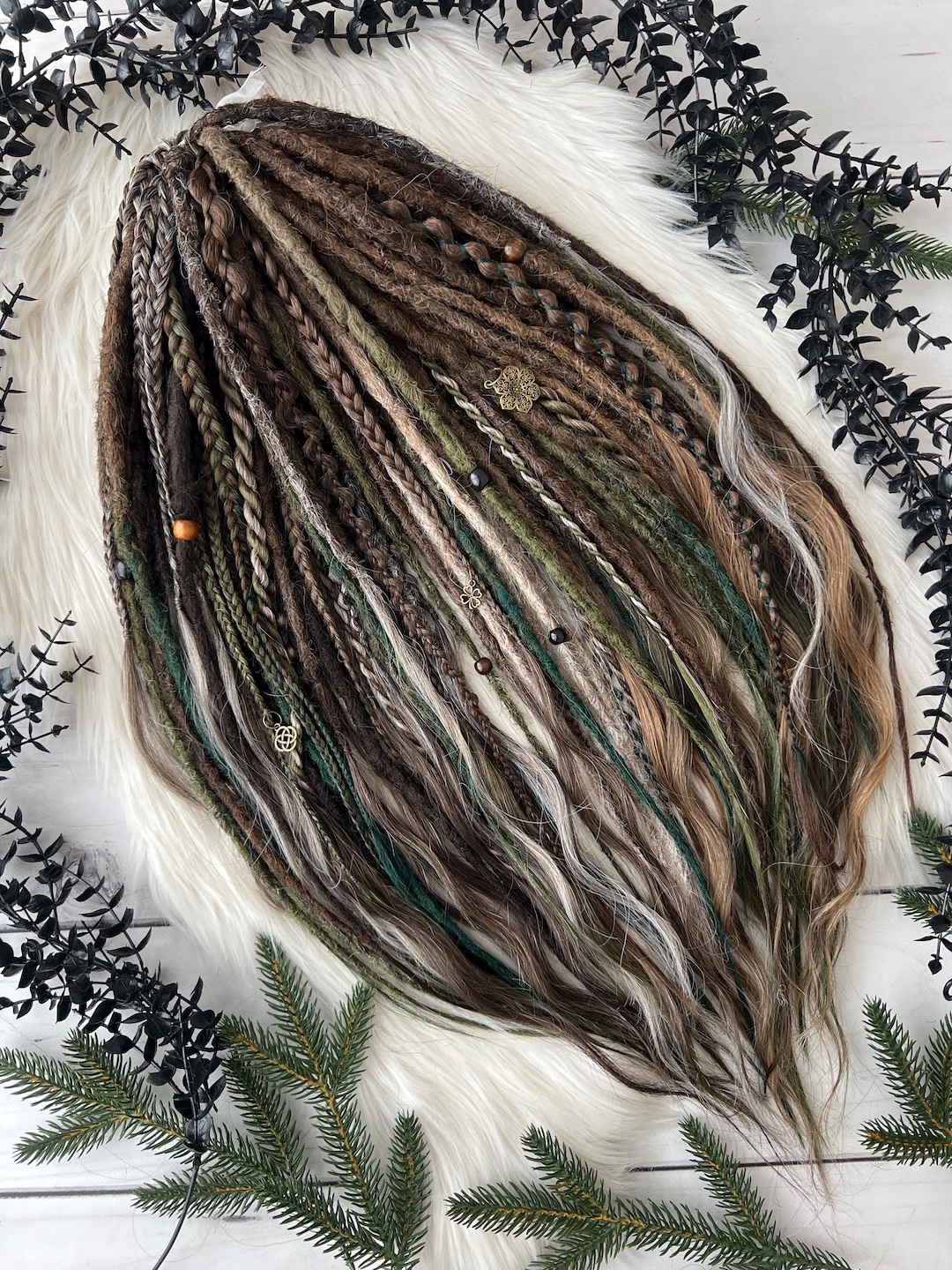 Natural Tone Dreadlock Set – Woodland Colors - DE SE Dreads – Earthy ...