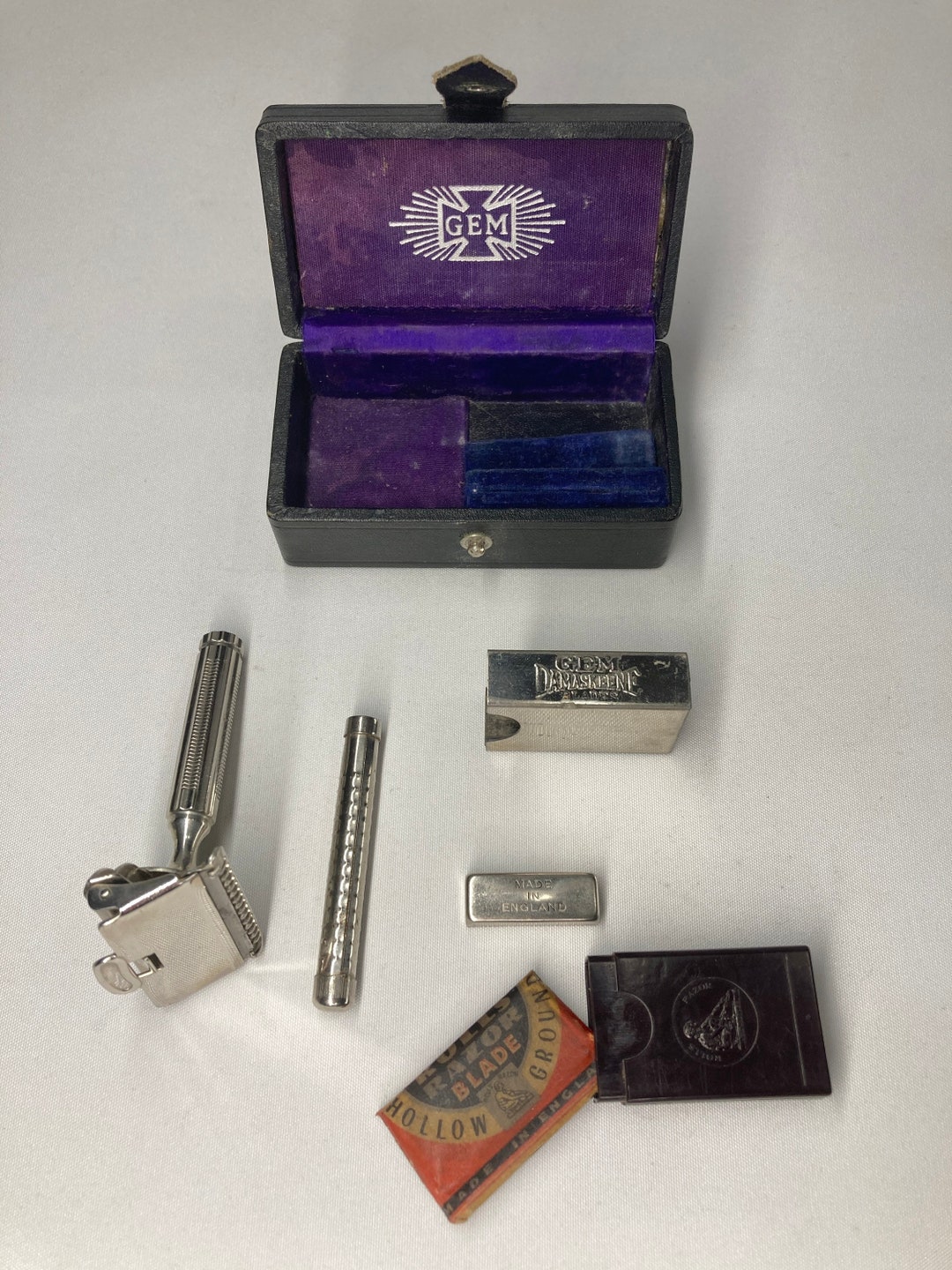 Art Deco Razor Set - GEM Damaskeene - Brooklyn NY - With Rolls Razor ...