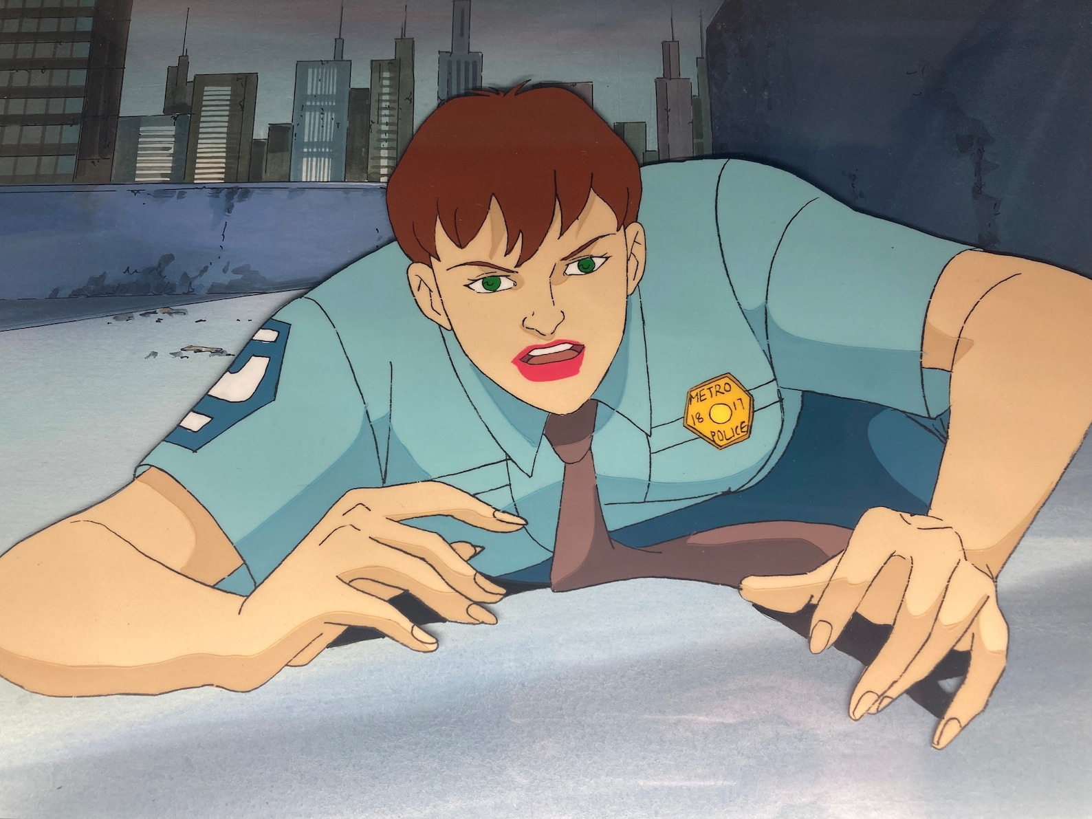 Savage Dragon 1990s Cartoon TV Show Animation Cel With Background Alex ...