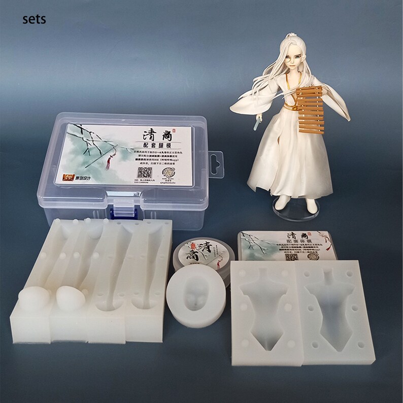 A Complete Set of Body Molds, Male Face Molds, Male Leg Molds, Boy Body ...